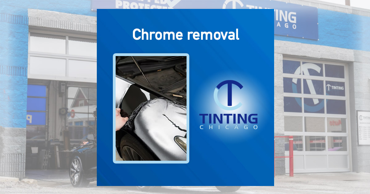 Delete Chrome Parts On Your Car at Tinting Chicago. Before and After